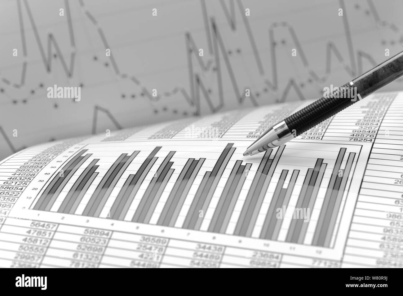 financial chart of stock market Stock Photo - Alamy