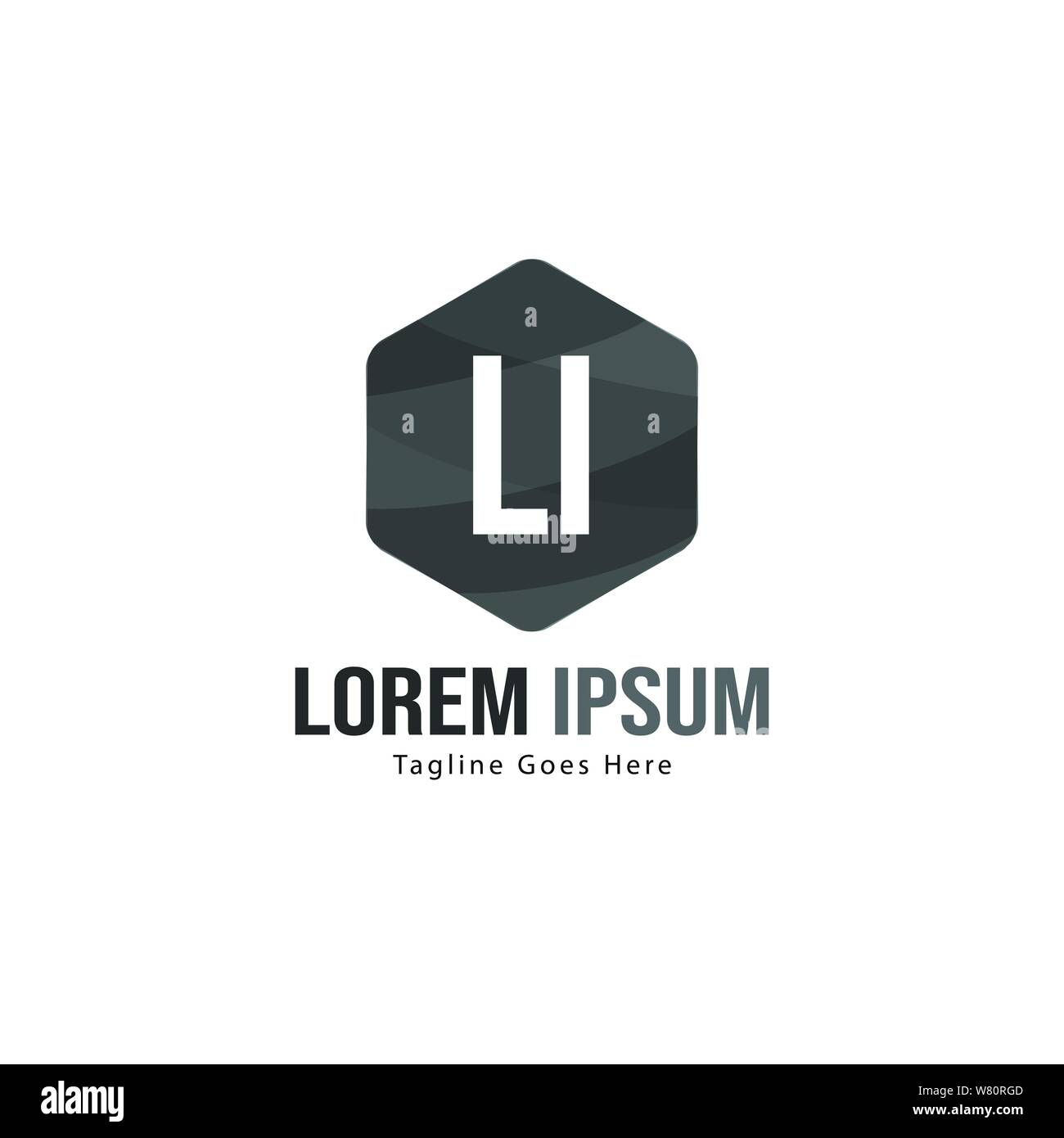 Initial LI logo template with modern frame. Minimalist LI letter logo ...