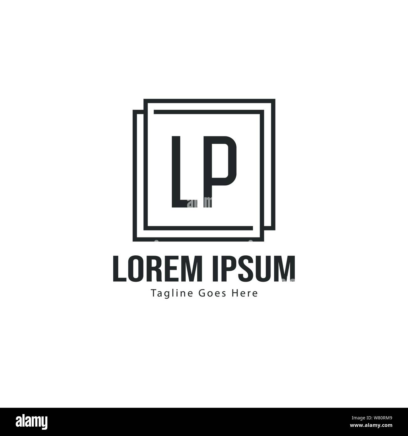 Initial LQ logo template with modern frame. Minimalist LQ letter logo ...