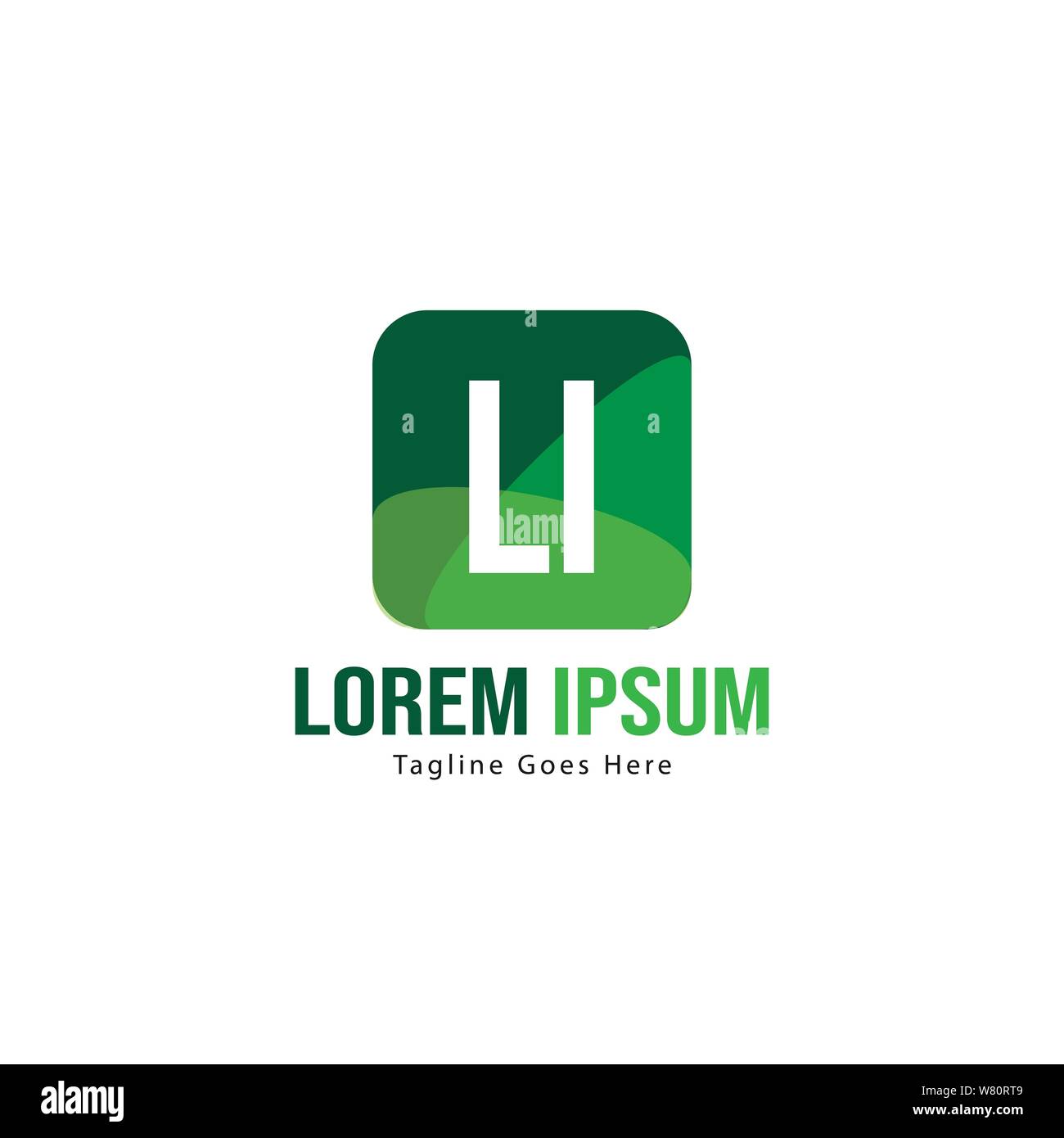 Initial LI logo template with modern frame. Minimalist LI letter logo ...