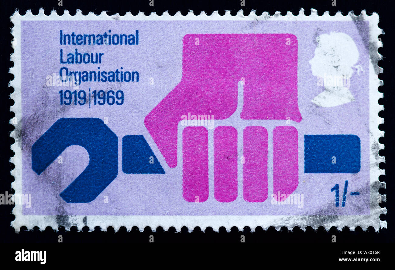 Great Britain Postage Stamp - International Labour Organisation Stock ...