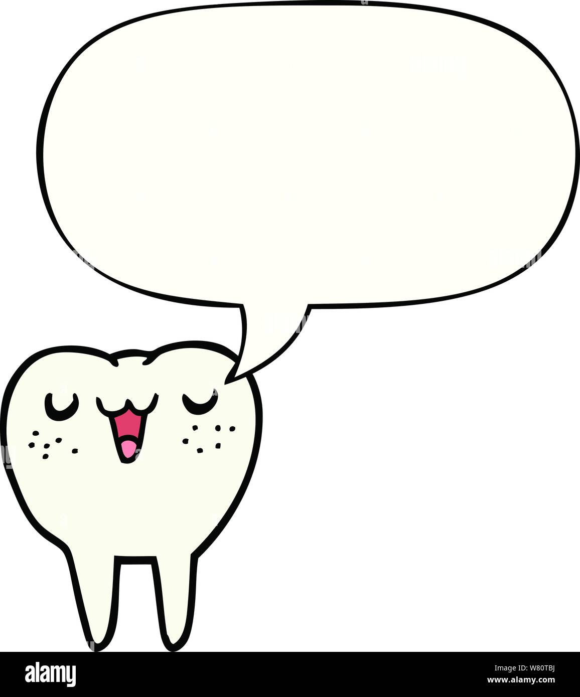 cartoon tooth with speech bubble Stock Vector Image & Art - Alamy