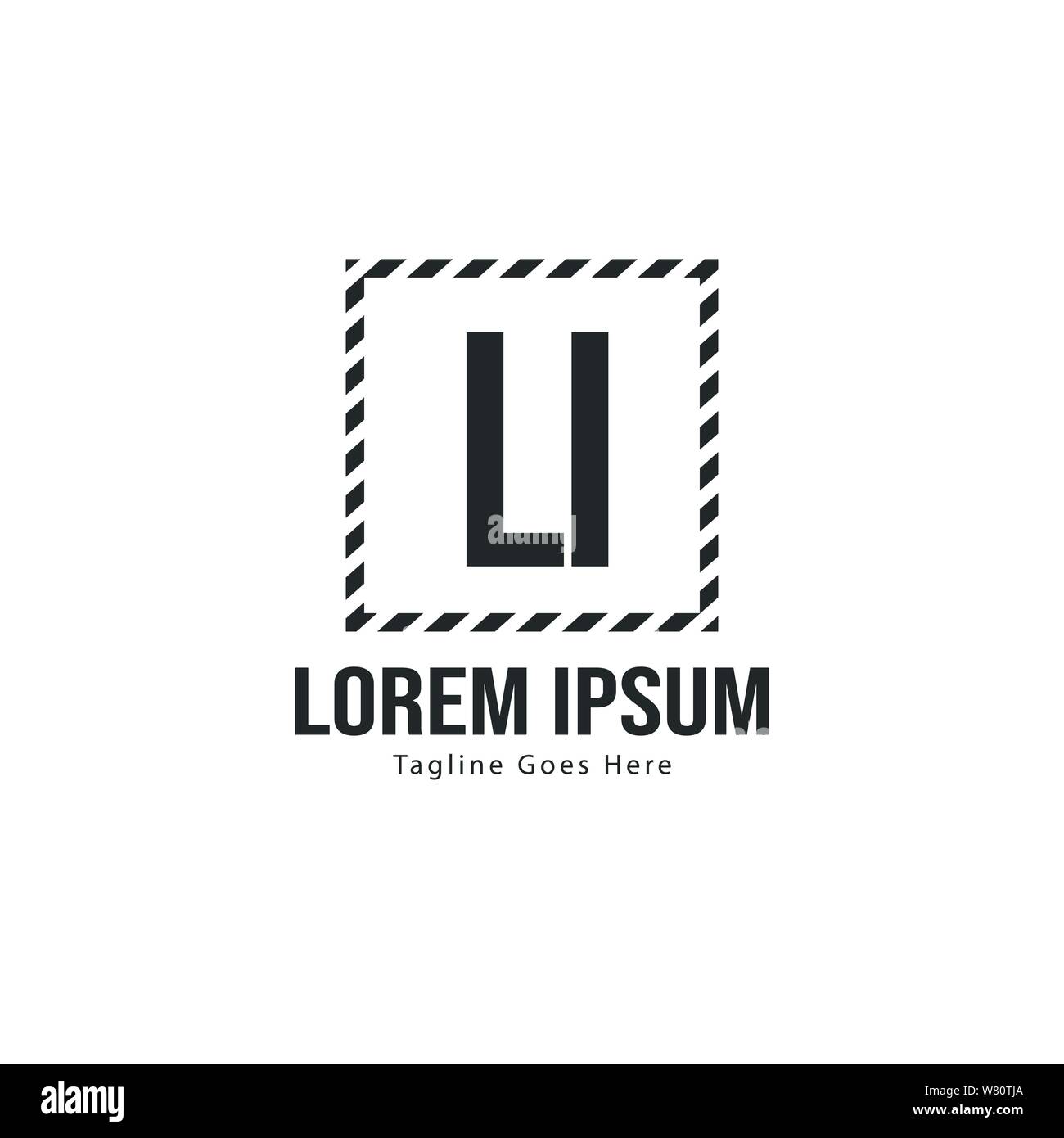 Initial LI logo template with modern frame. Minimalist LI letter logo ...