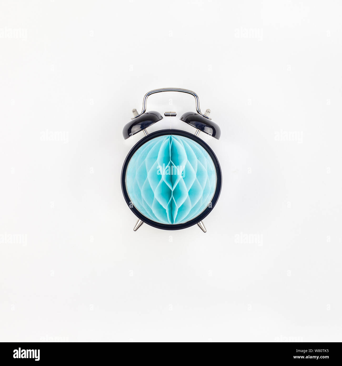 Birthday or baby shower party invitation card template. Black alarm ...