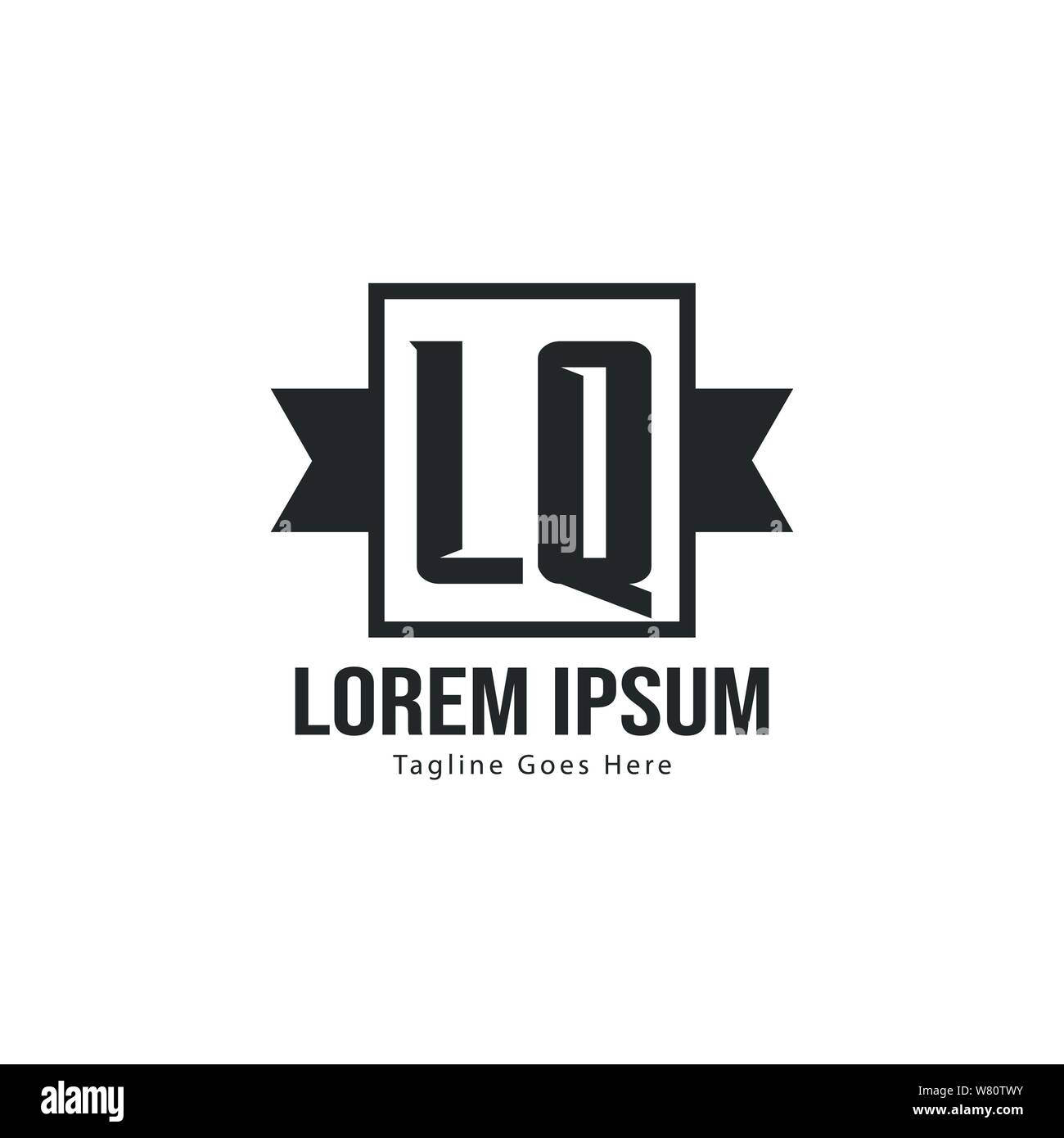 Initial LQ logo template with modern frame. Minimalist LQ letter logo vector illustration design ...