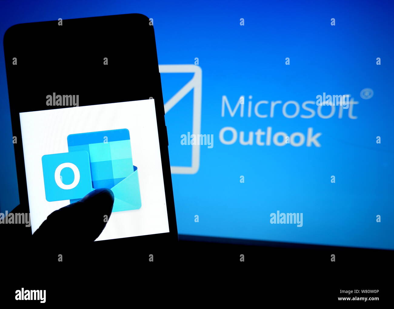 In this photo illustration the popular mail application Microsoft ...