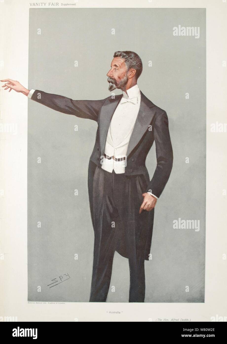 Alfred Deakin Vanity Fair 2 September 1908 Stock Photo - Alamy