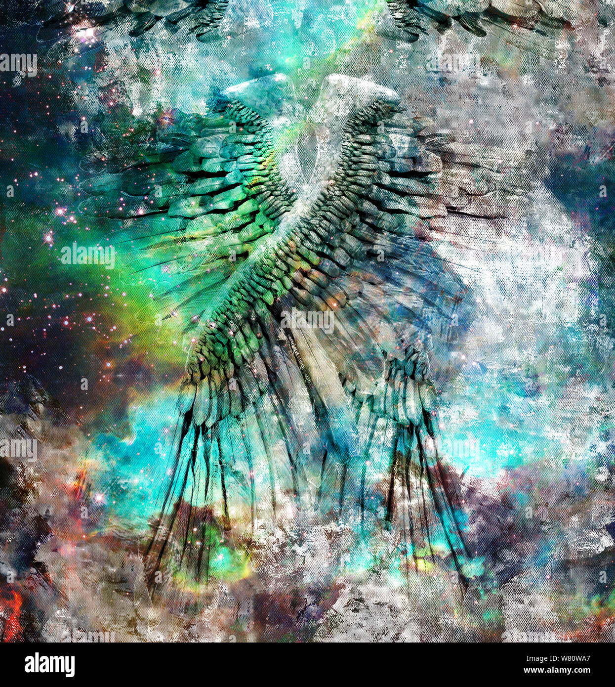 Angels Wings. Modern surreal art Stock Photo - Alamy