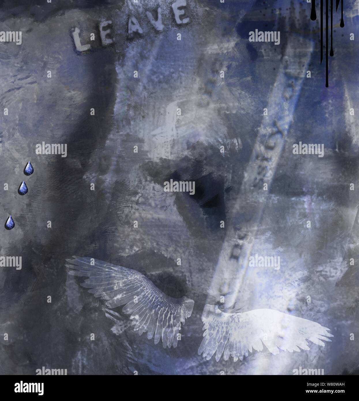 Spiritual composition. Tears of the angel Stock Photo - Alamy