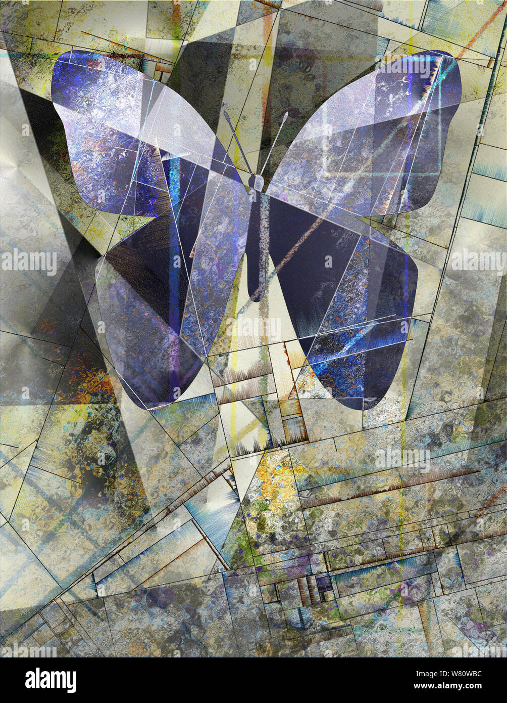 Modern abstract composition. Art Moth Stock Photo - Alamy