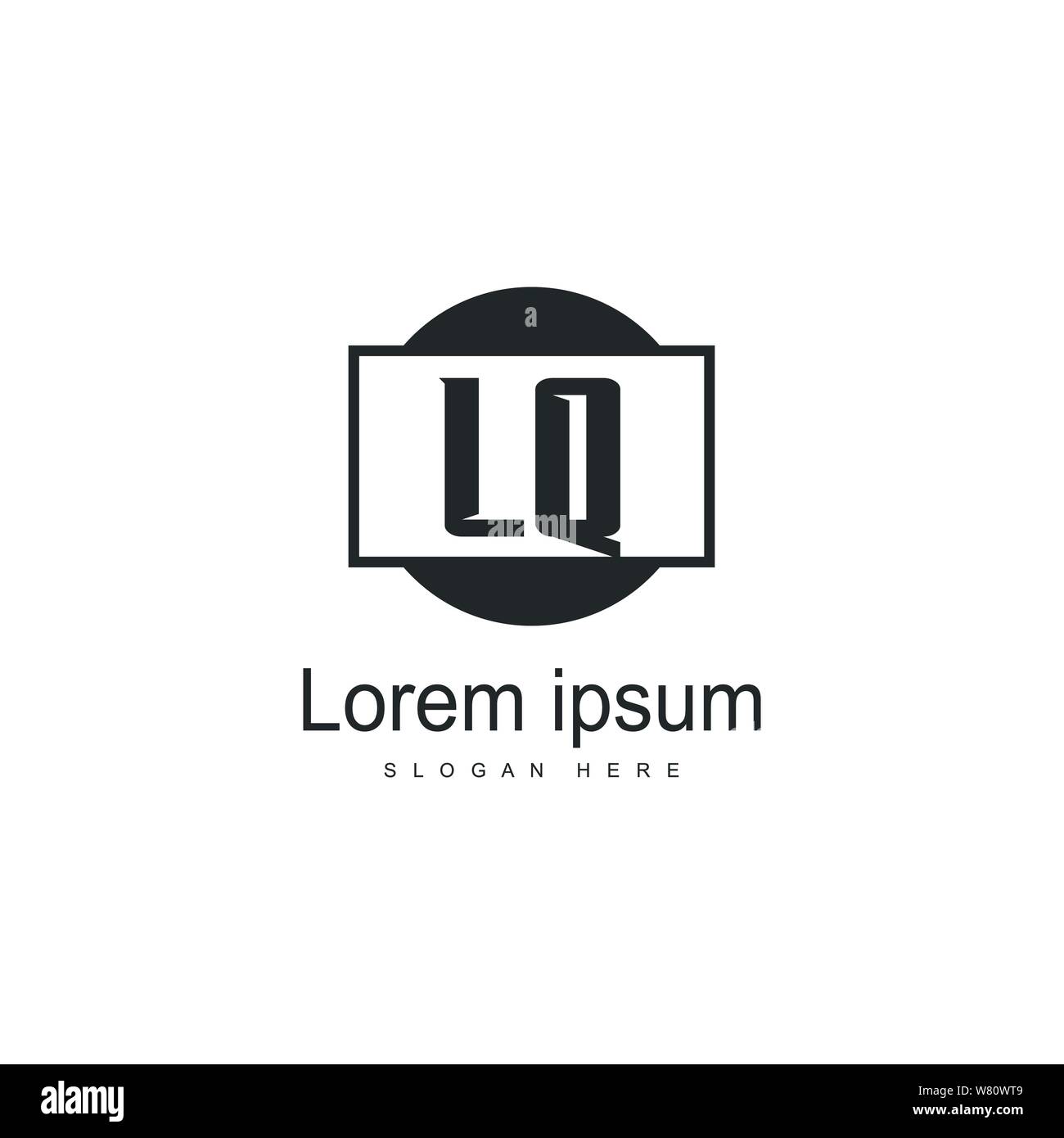 Initial LQ logo template with modern frame. Minimalist LQ letter logo vector illustration design ...