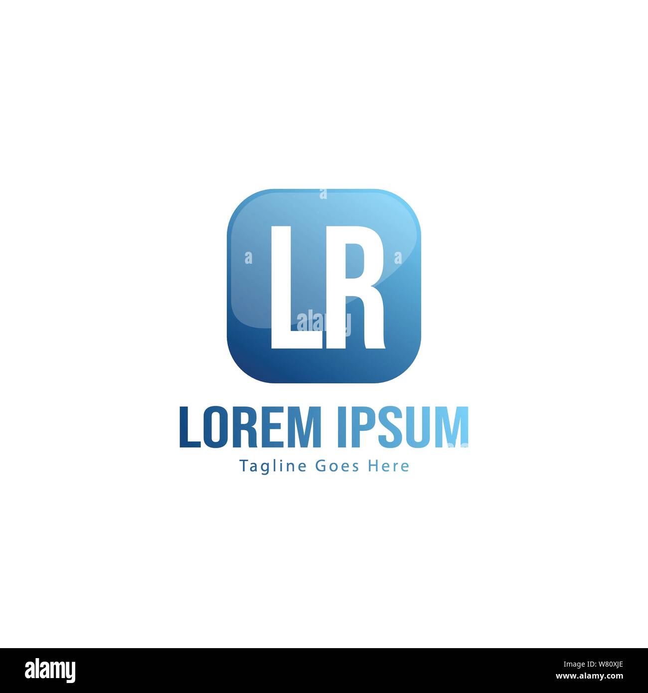 Initial LR logo template with modern frame. Minimalist LR letter logo ...