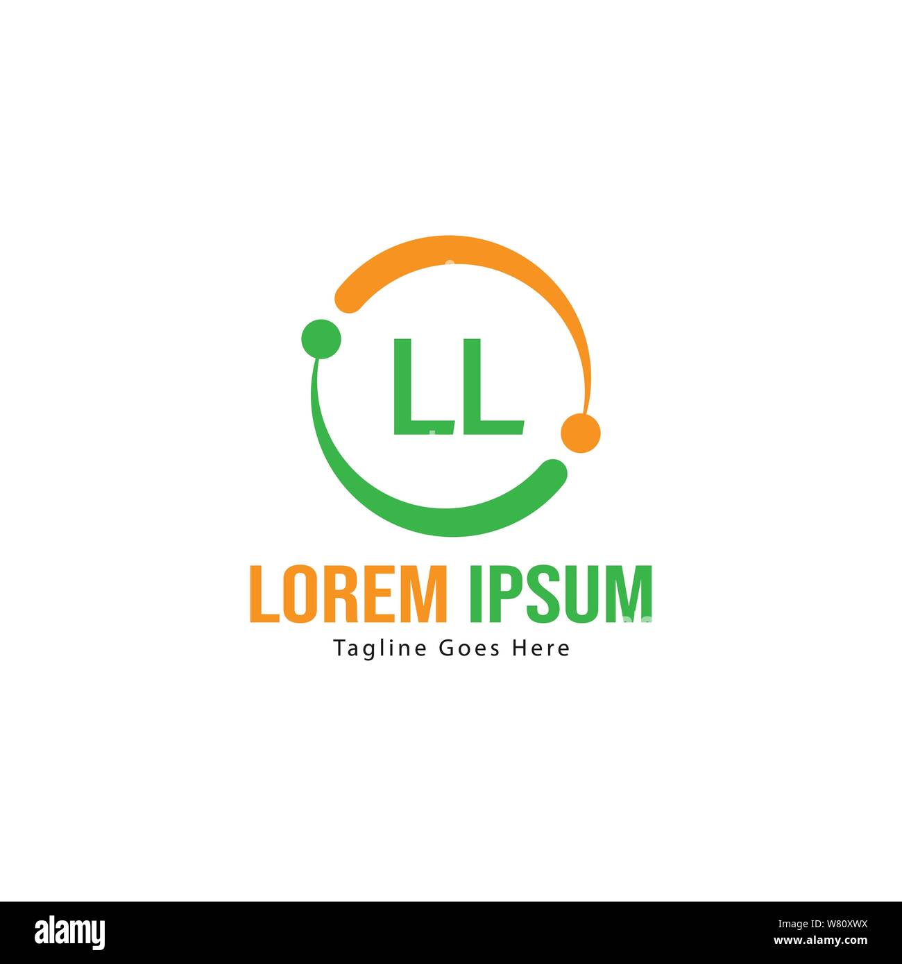 Initial LL logo template with modern frame. Minimalist LL letter logo ...
