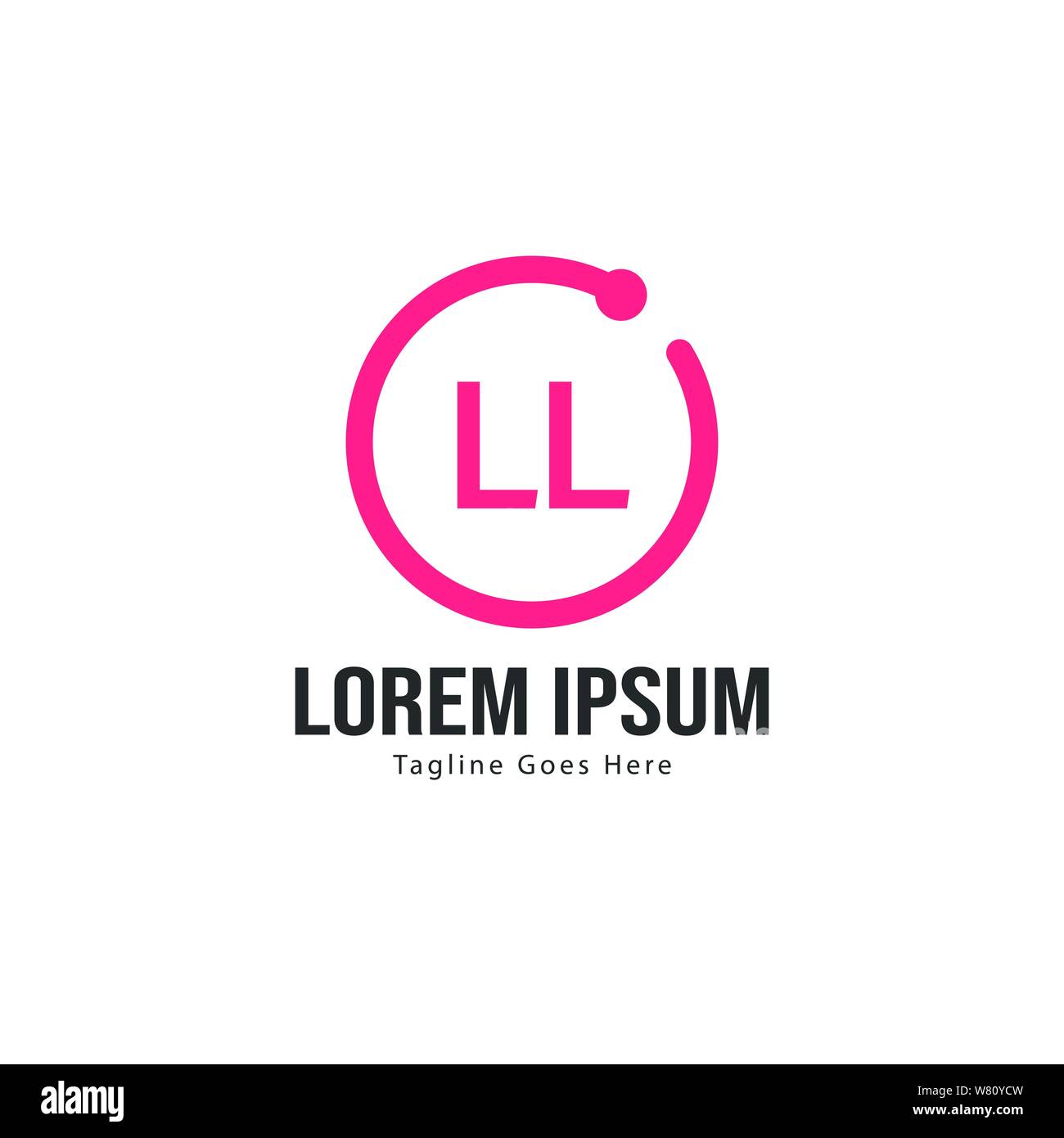 Initial LL logo template with modern frame. Minimalist LL letter logo ...