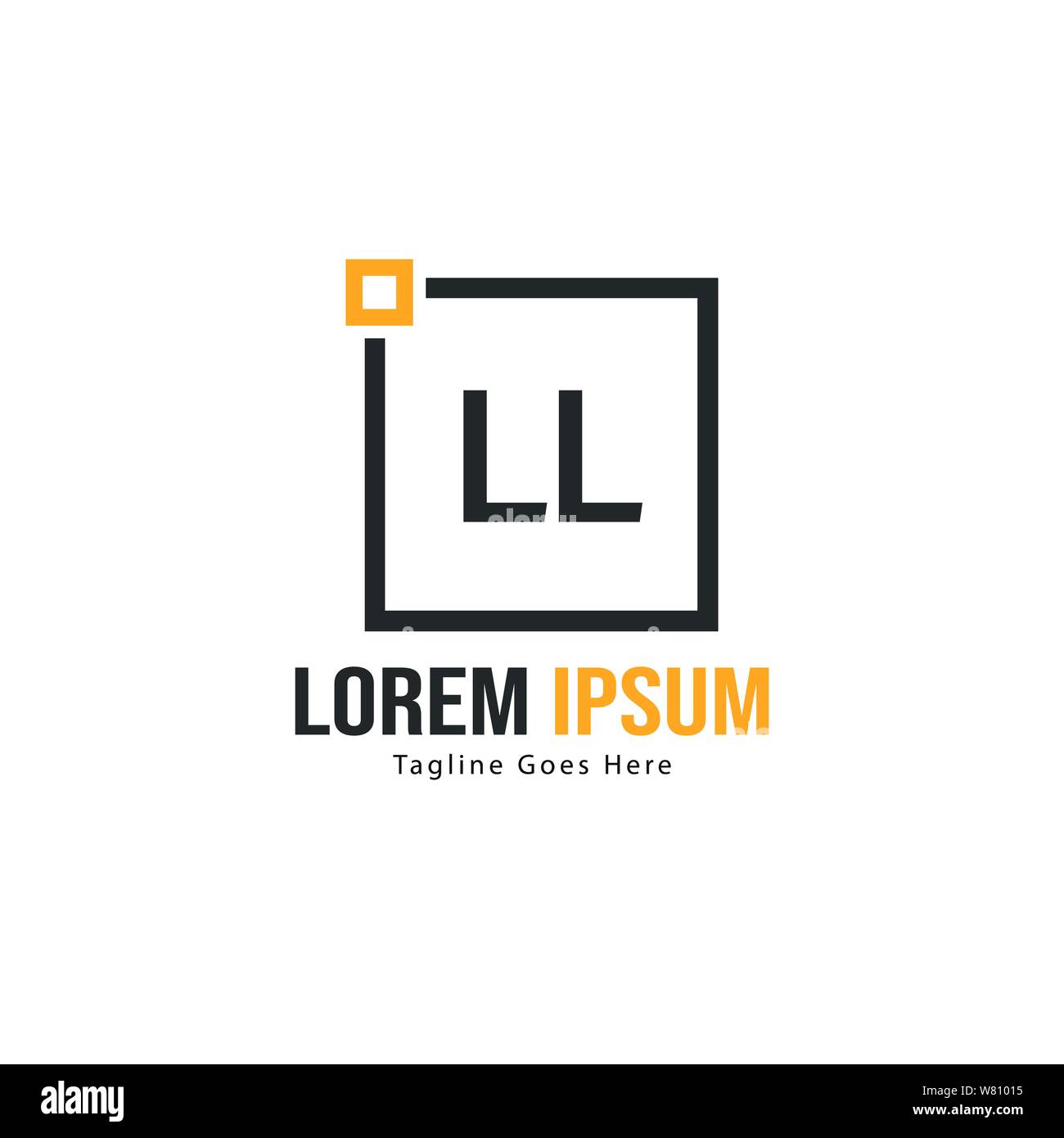 Initial LL logo template with modern frame. Minimalist LL letter logo ...