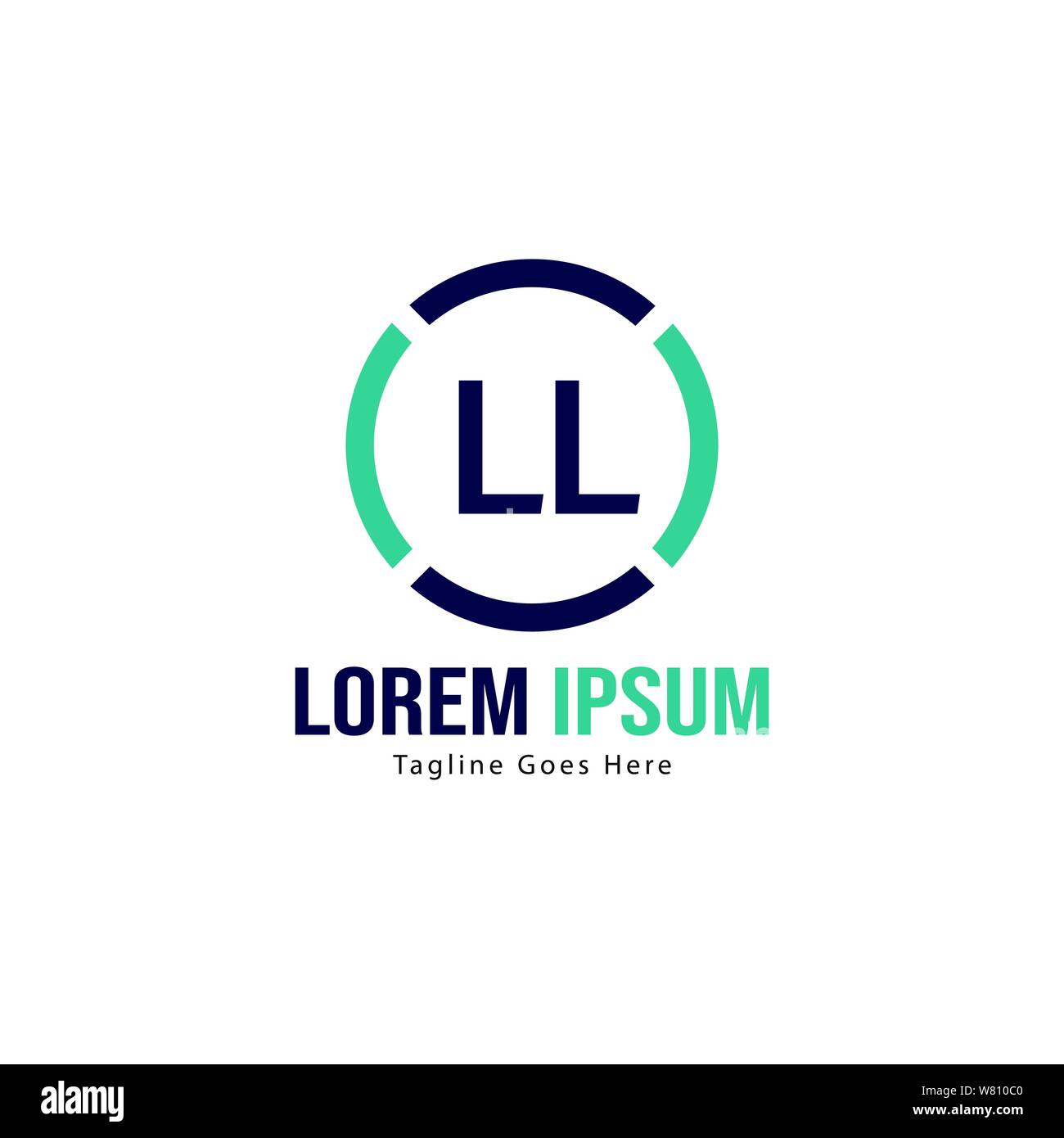 Initial LL logo template with modern frame. Minimalist LL letter logo ...