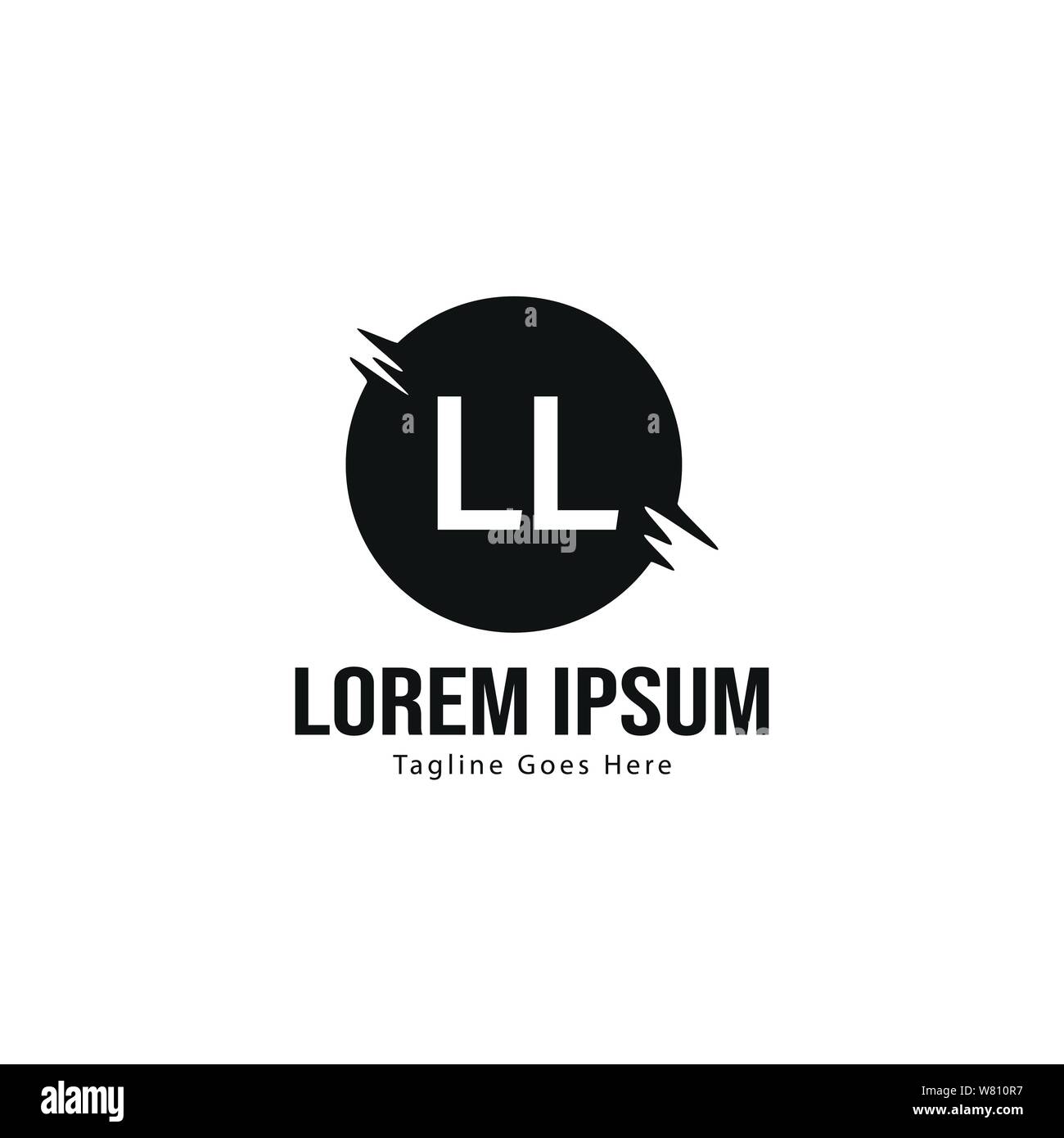 Initial LL logo template with modern frame. Minimalist LL letter logo ...