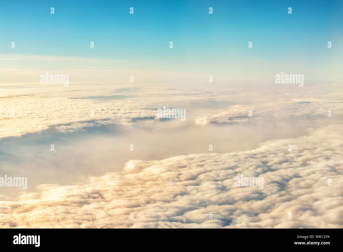 Beautiful scenic dramatic morning sunrise cloudscape aerial view from ...