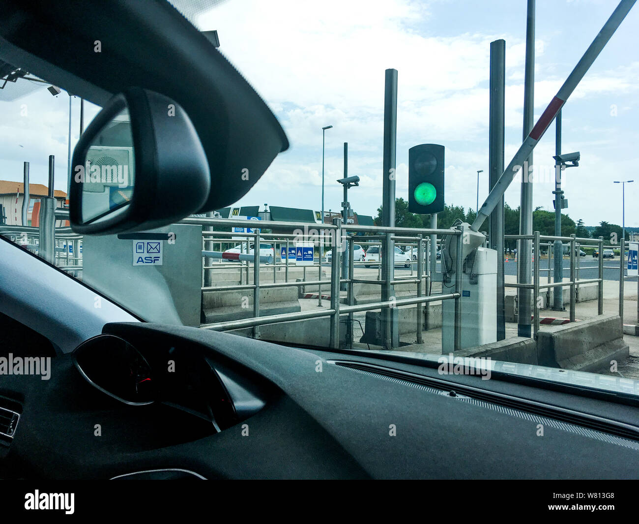 A7 Highway toll, Rhone Valley, France Stock Photo - Alamy