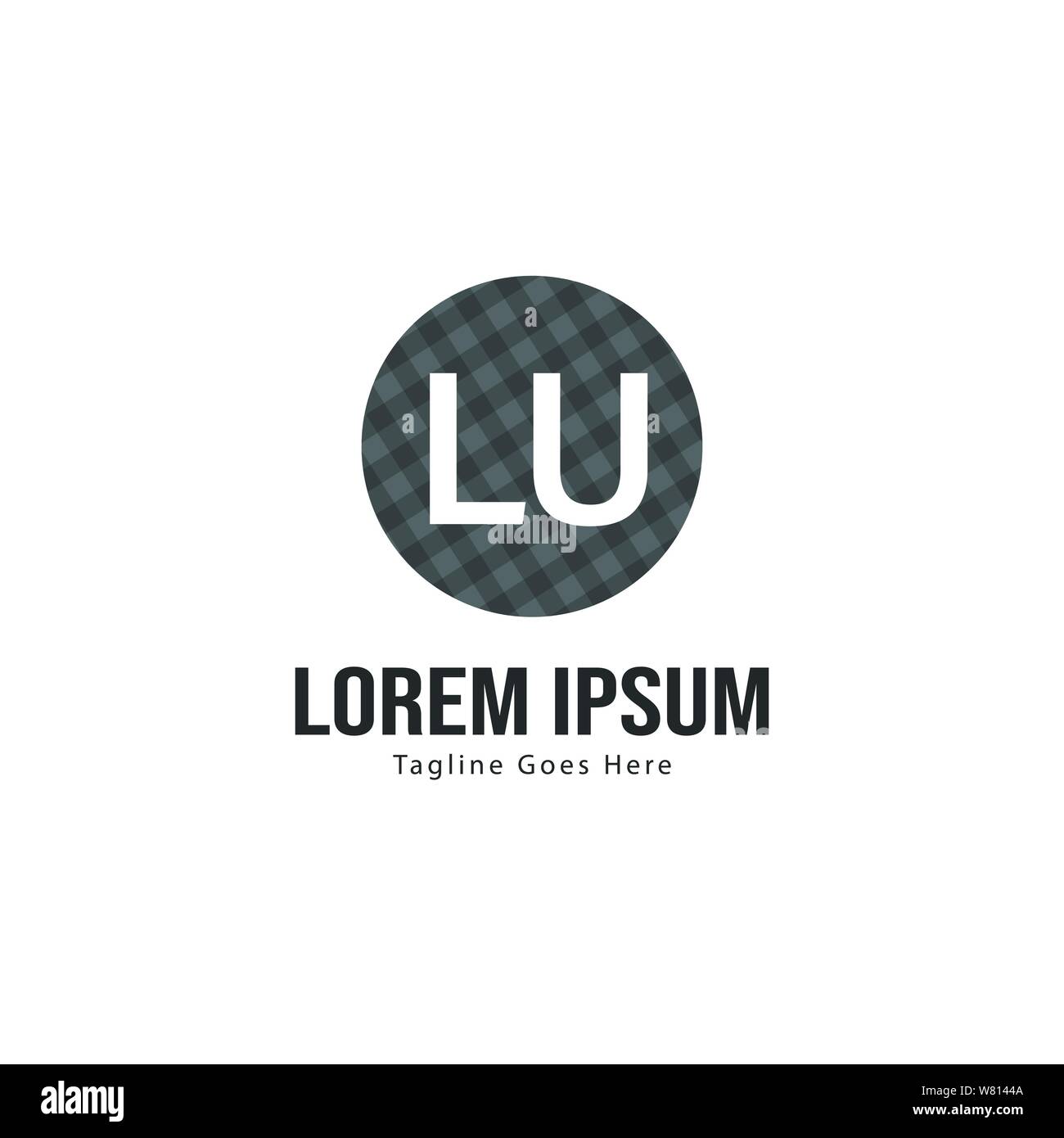 Initial LU logo template with modern frame. Minimalist LU letter logo ...