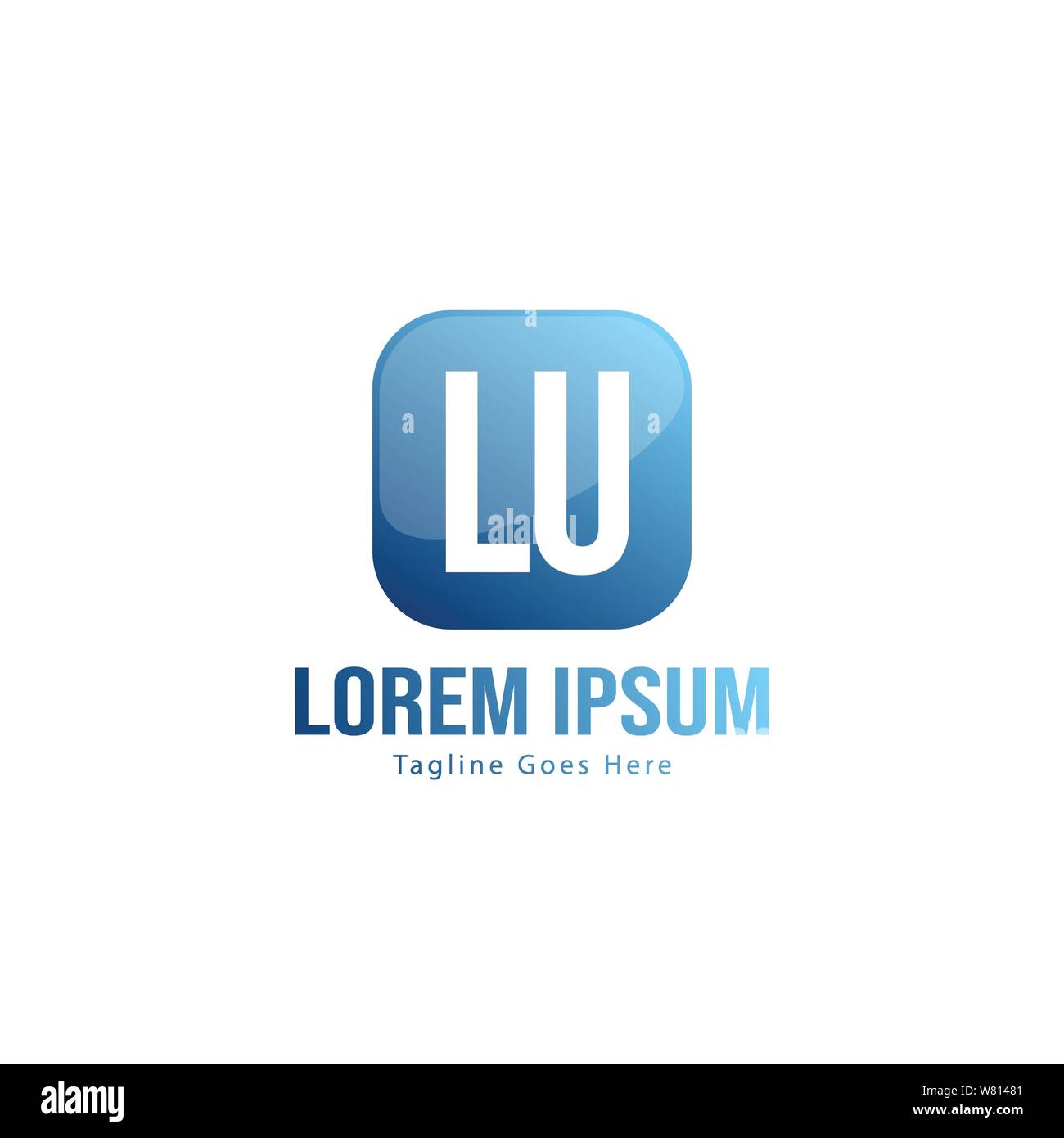 Initial LU logo template with modern frame. Minimalist LU letter logo ...