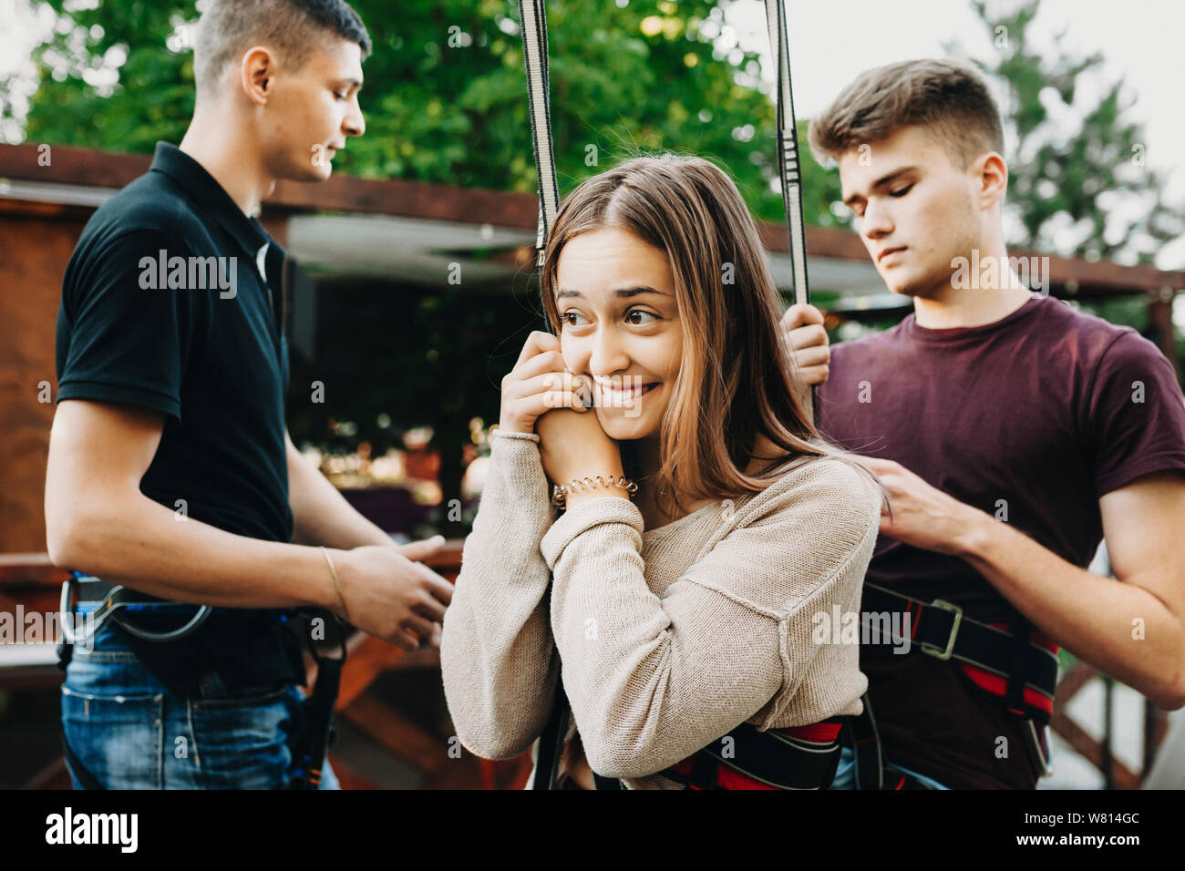 Man woman face face biting hi-res stock photography and images - Alamy