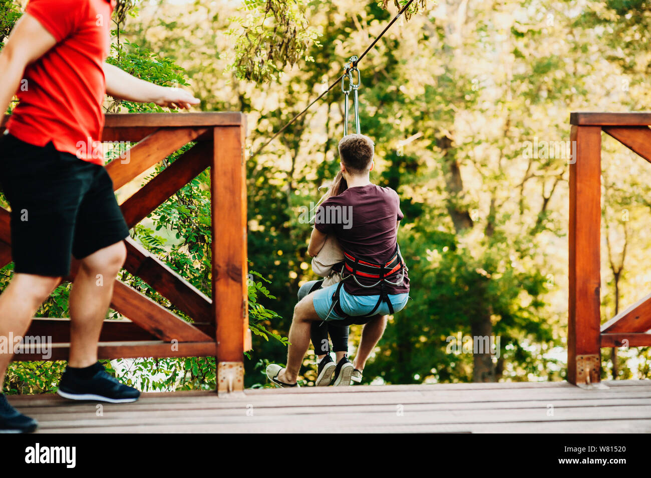 Rope slide hi-res stock photography and images - Alamy