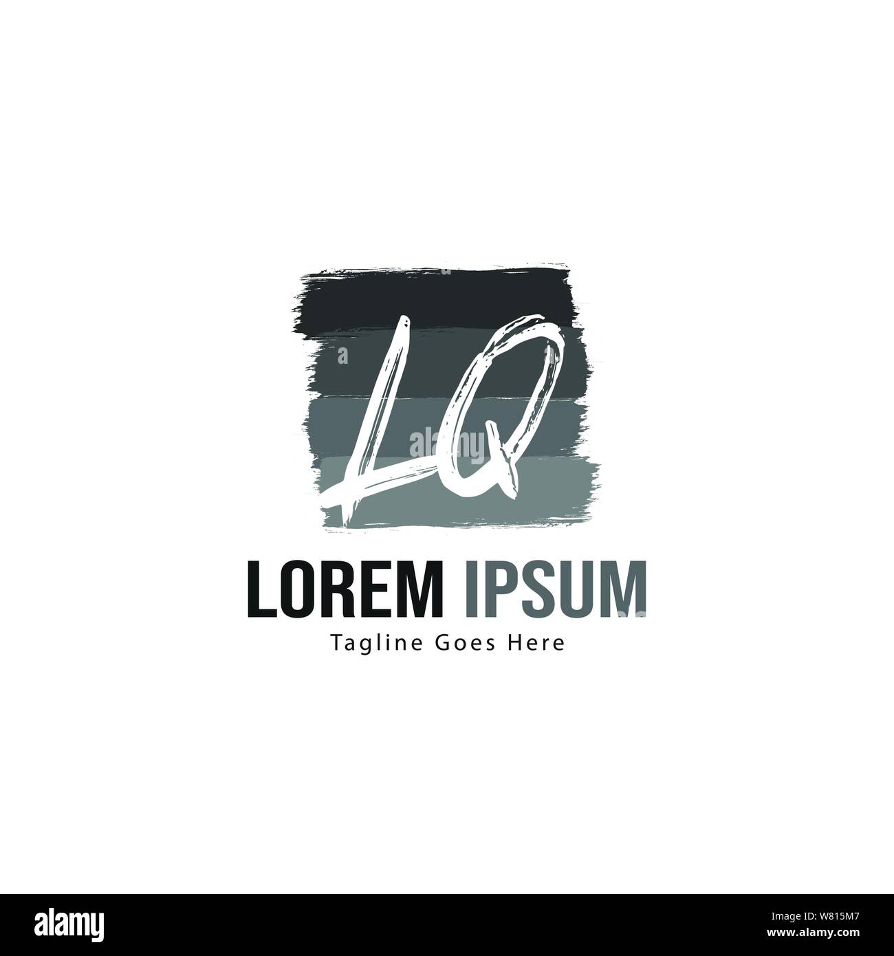 Initial LQ logo template with modern frame. Minimalist LQ letter logo ...