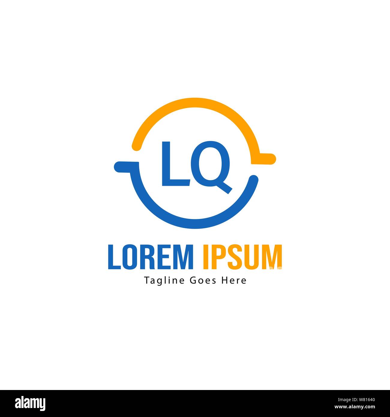 Initial LQ logo template with modern frame. Minimalist LQ letter logo ...