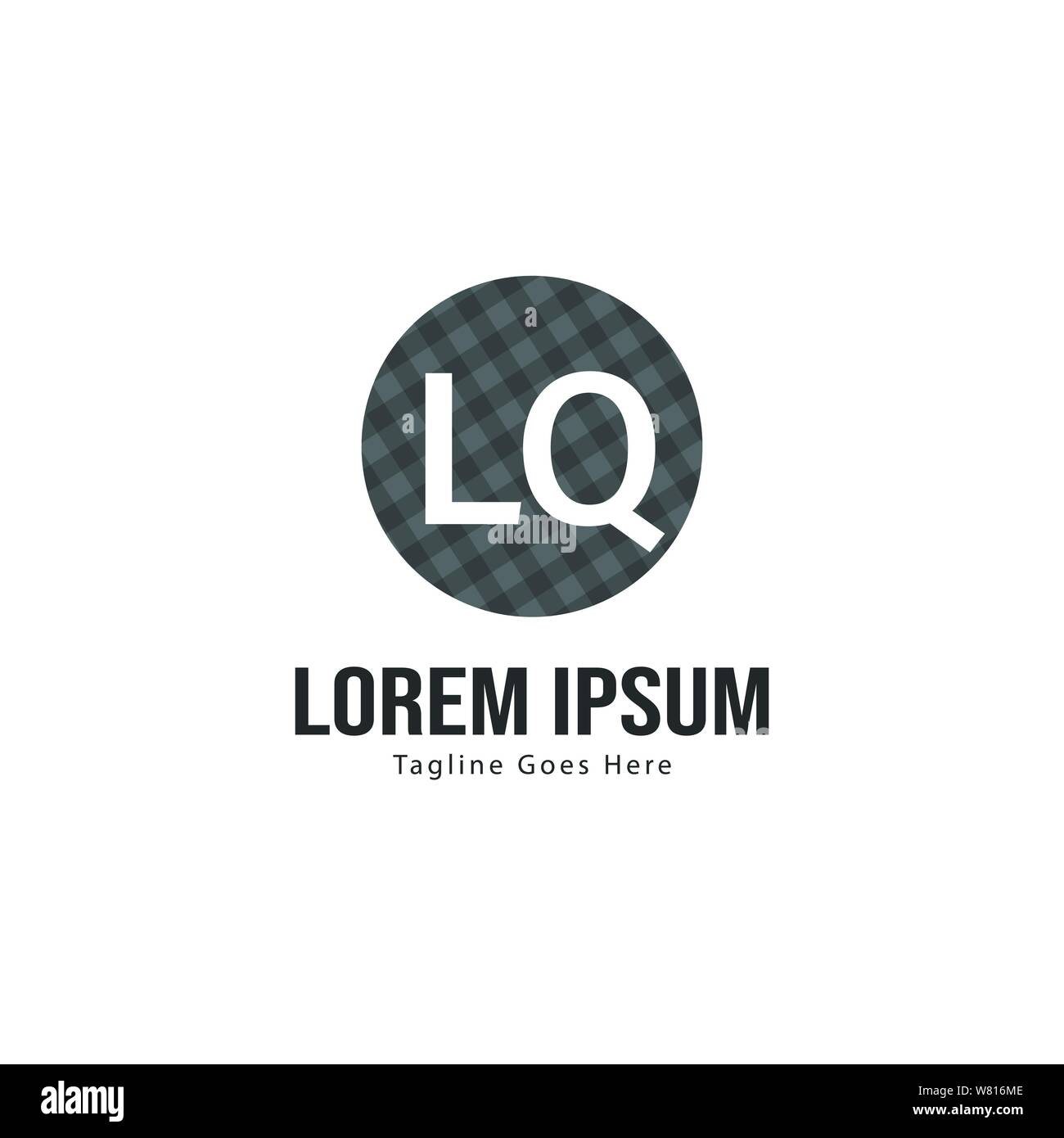 Initial LQ logo template with modern frame. Minimalist LQ letter logo ...