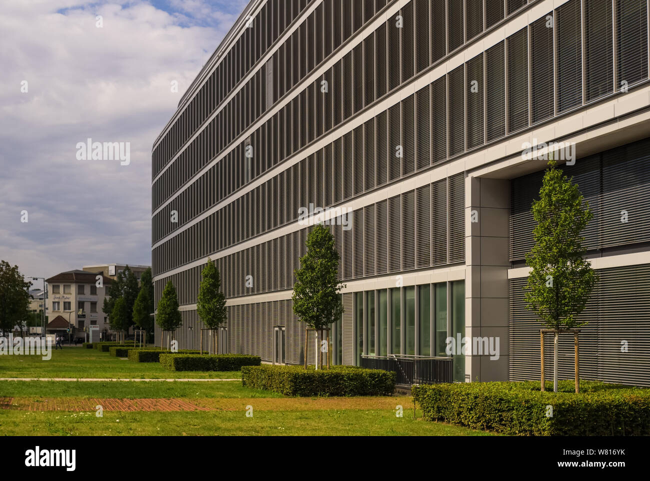 STUTTGART,GERMANY - AUGUST 02,2019:Feuerbach Near the train station is ...