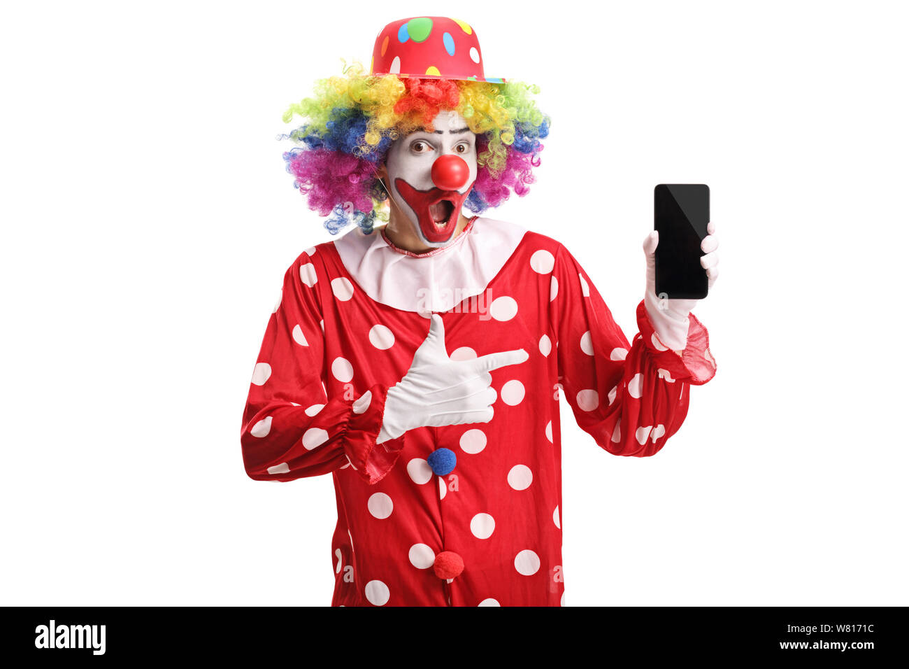 Clown phone hi-res stock photography and images - Alamy