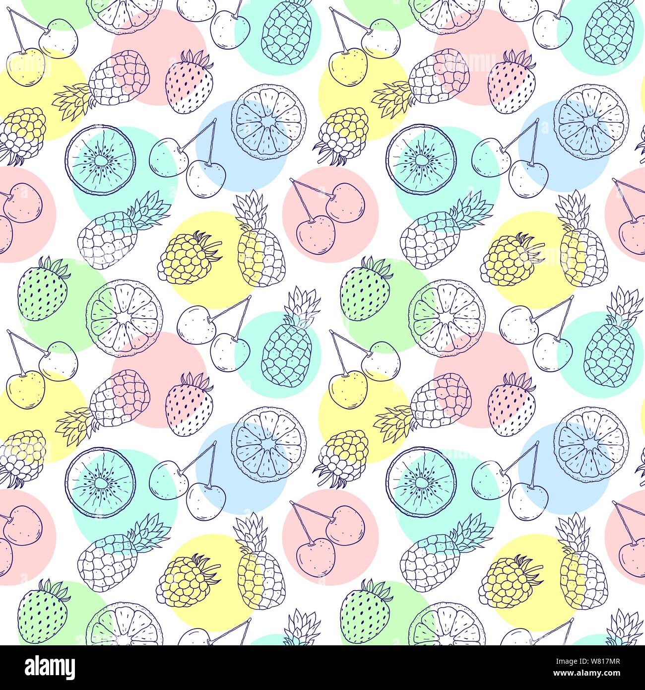 pattern with colorful fruits Stock Vector Image & Art - Alamy