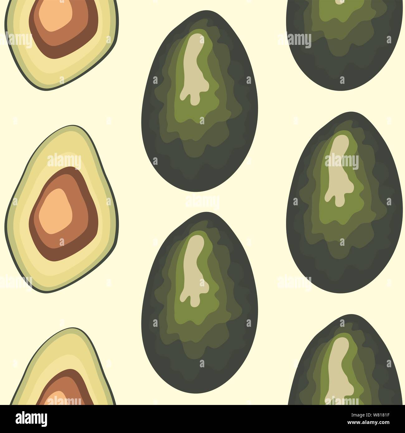 healthy food. Avocado print. Seamless pattern, print Stock Vector Image ...