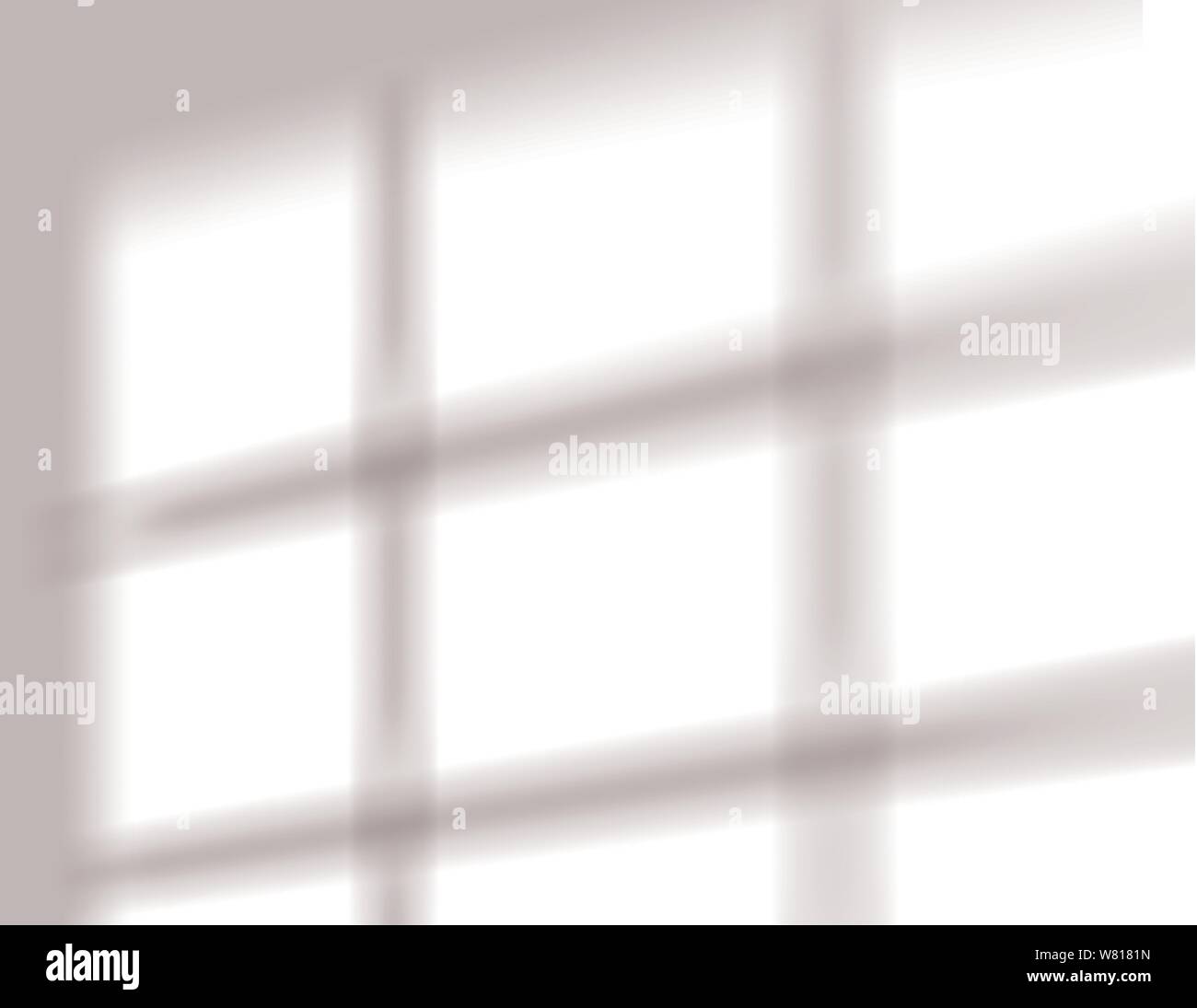 Shadows overlay effects mock up, window frame natural light, vector ...