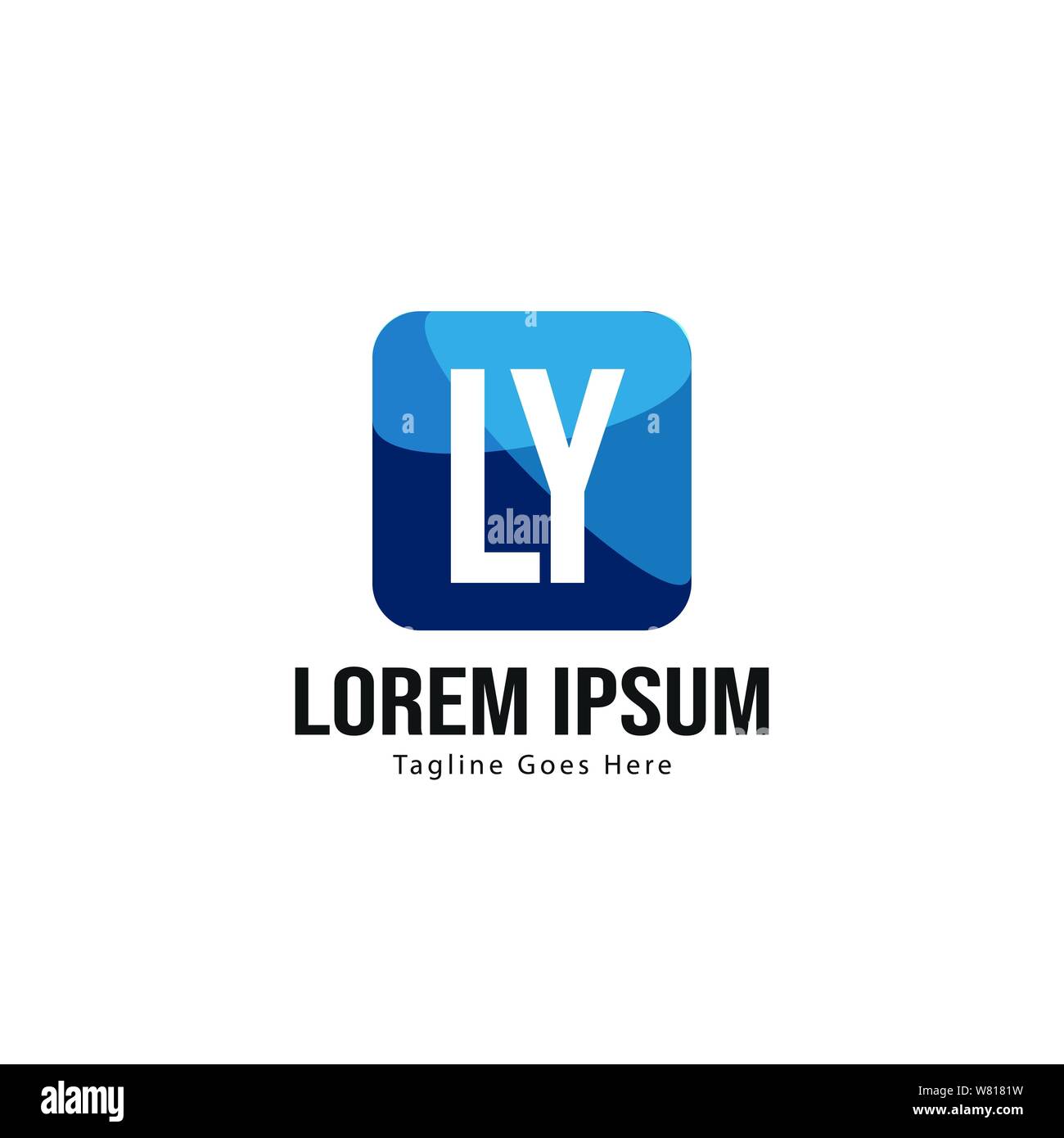 Initial LY logo template with modern frame. Minimalist LY letter logo ...