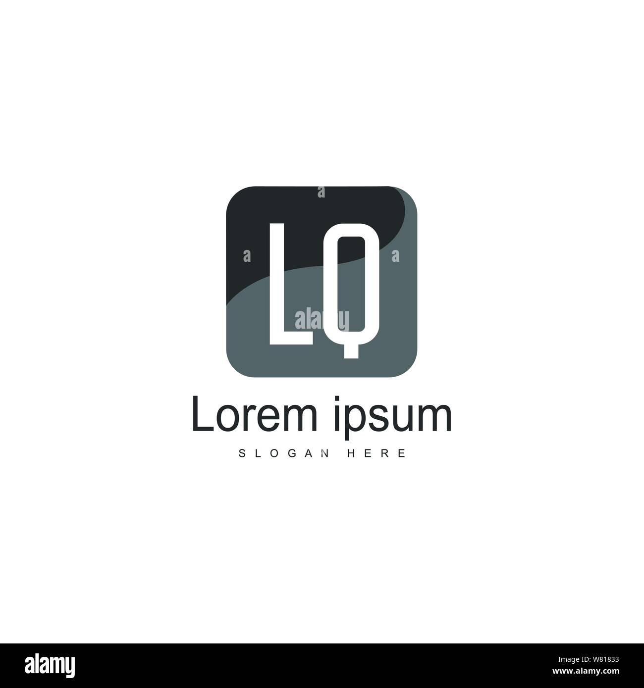Initial LQ logo template with modern frame. Minimalist LQ letter logo vector illustration design ...
