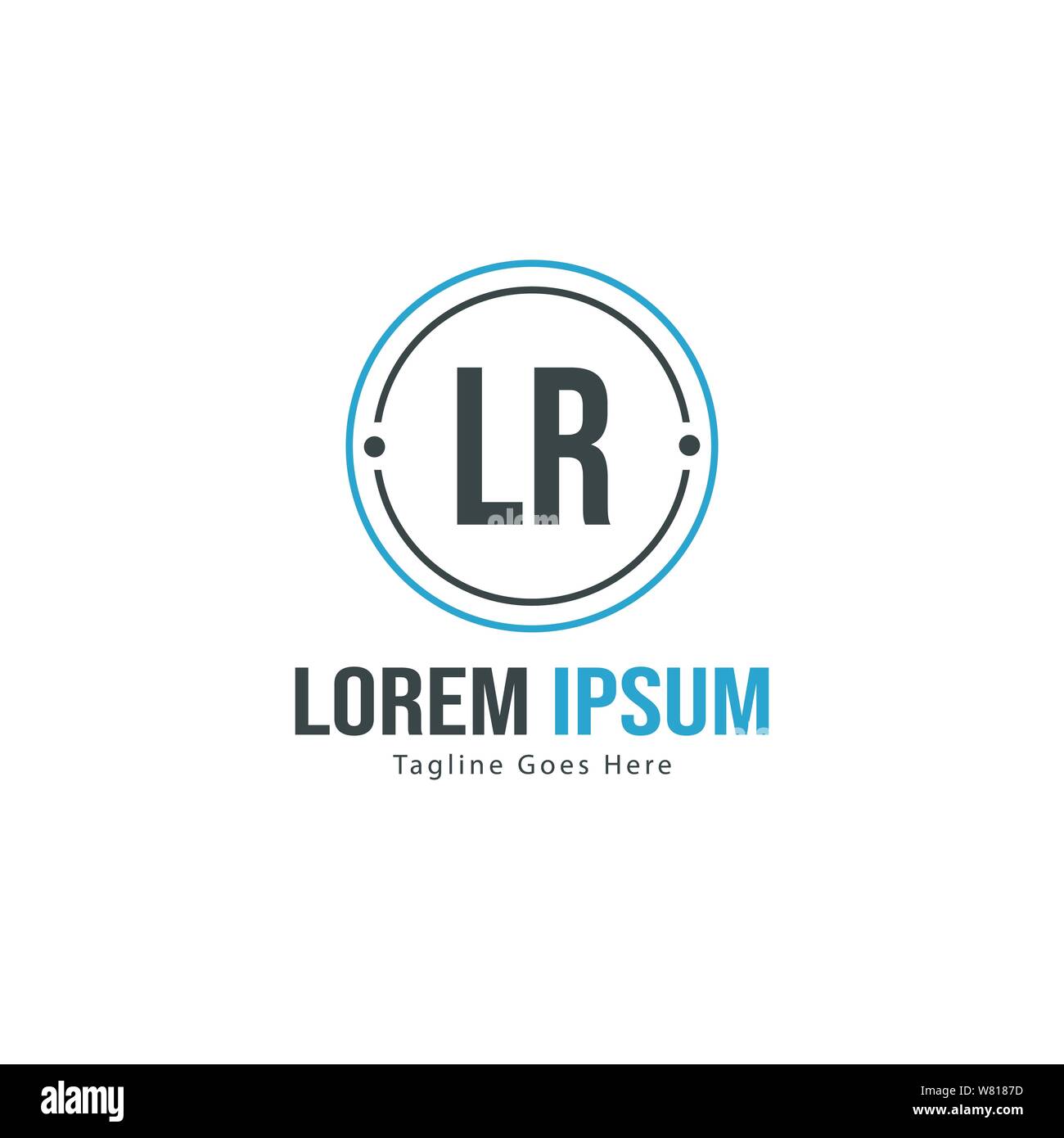 Initial LR logo template with modern frame. Minimalist LR letter logo ...