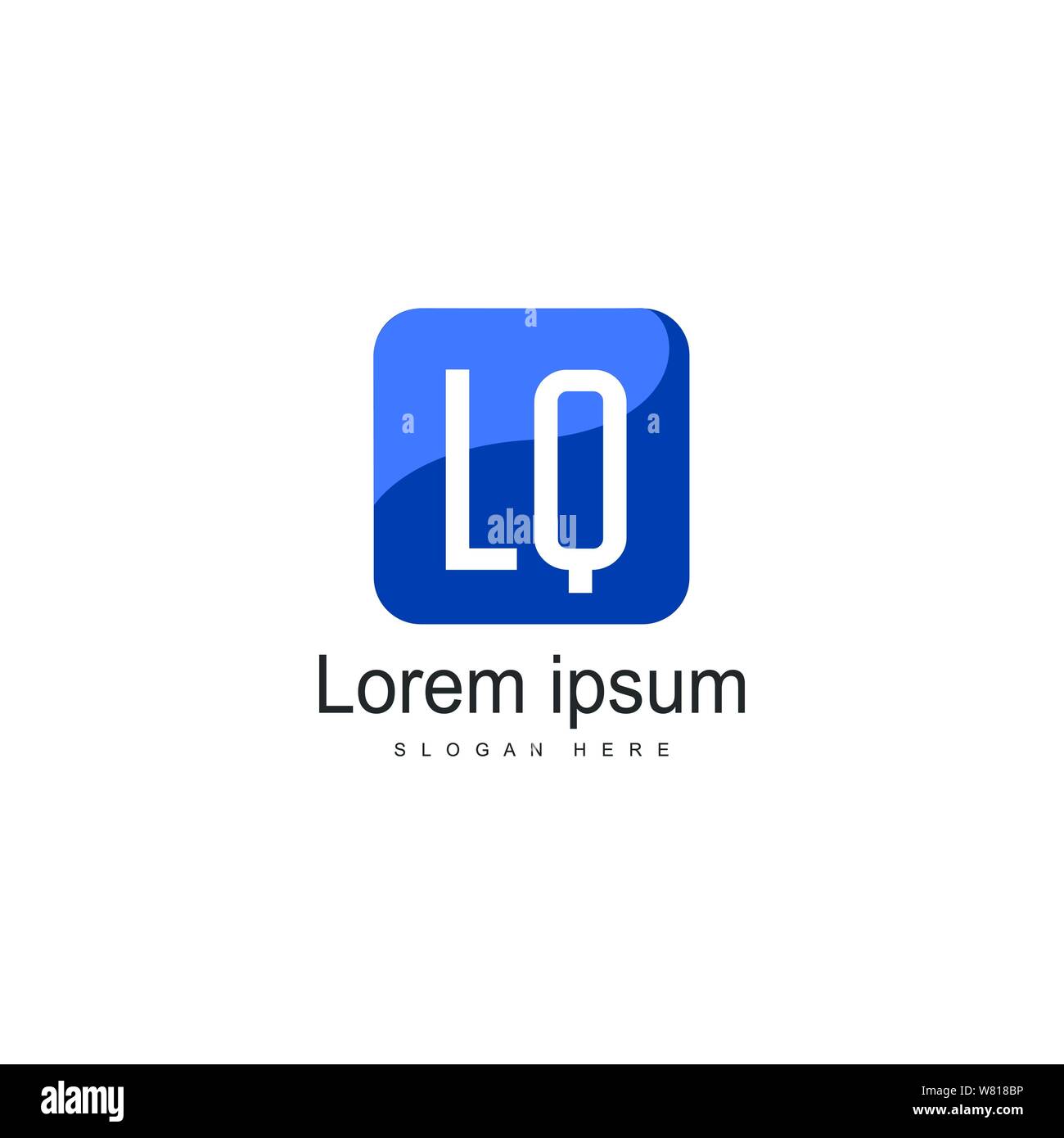 Initial LQ logo template with modern frame. Minimalist LQ letter logo ...