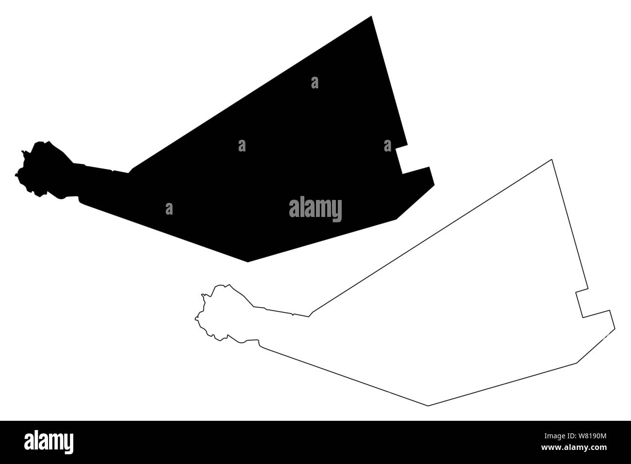 Mafraq Governorate (Hashemite Kingdom of Jordan) map vector ...