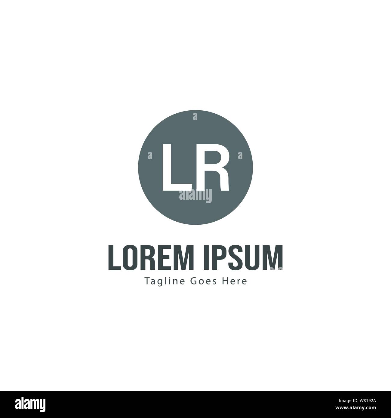 Initial LR logo template with modern frame. Minimalist LR letter logo ...