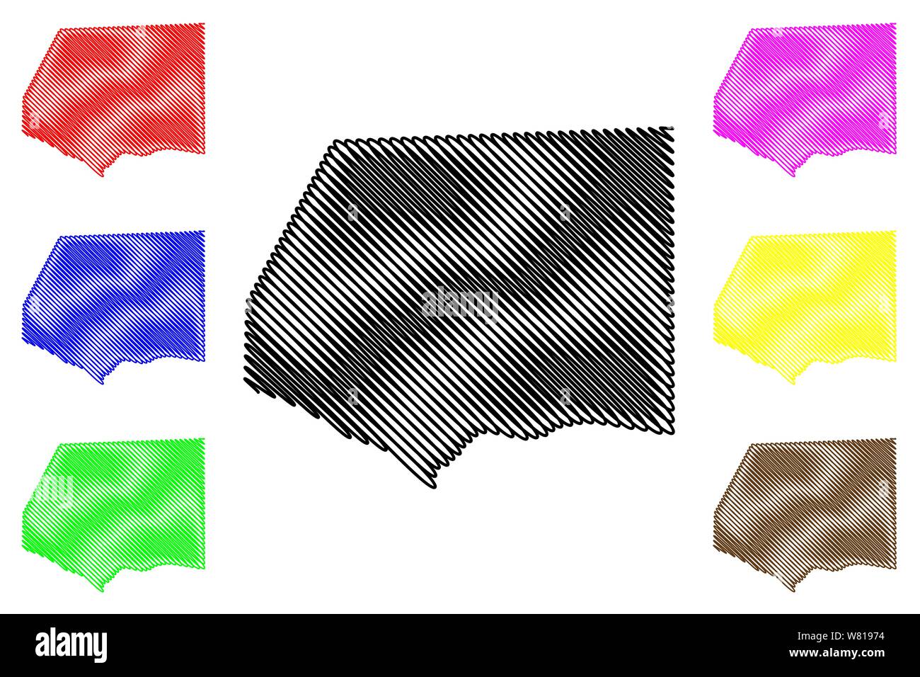 Ennedi-Est Region (Regions of Chad, Republic of Chad) map vector ...
