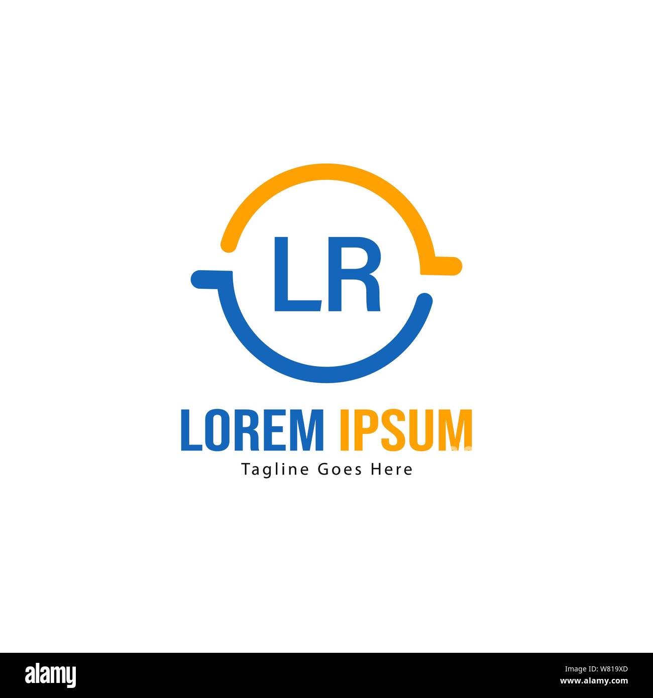 Initial LR logo template with modern frame. Minimalist LR letter logo ...