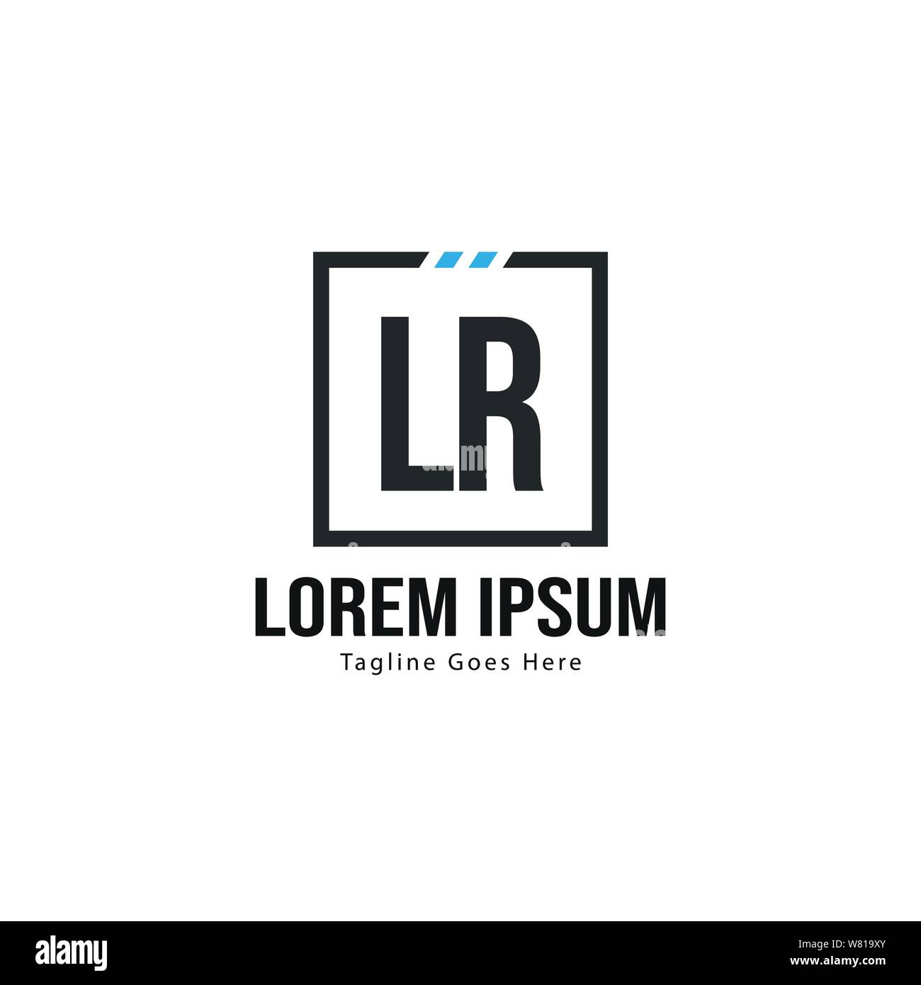 Initial LR logo template with modern frame. Minimalist LR letter logo ...
