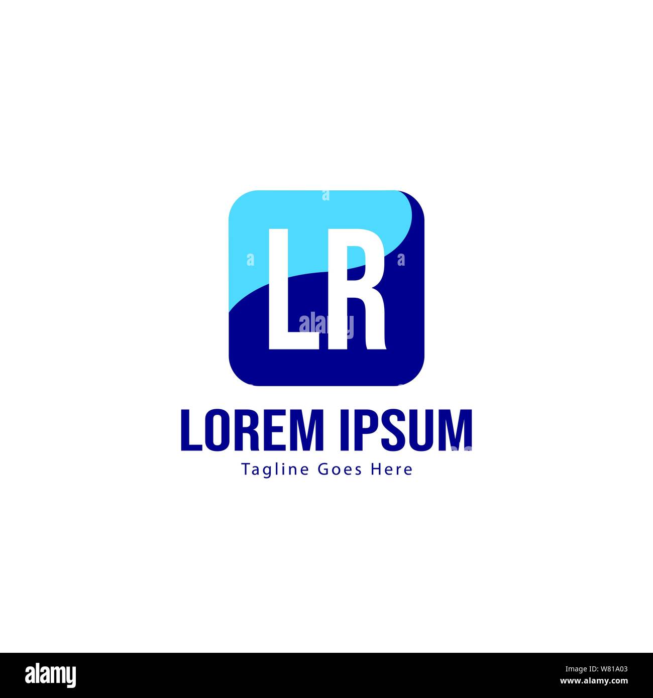 Initial LR logo template with modern frame. Minimalist LR letter logo ...