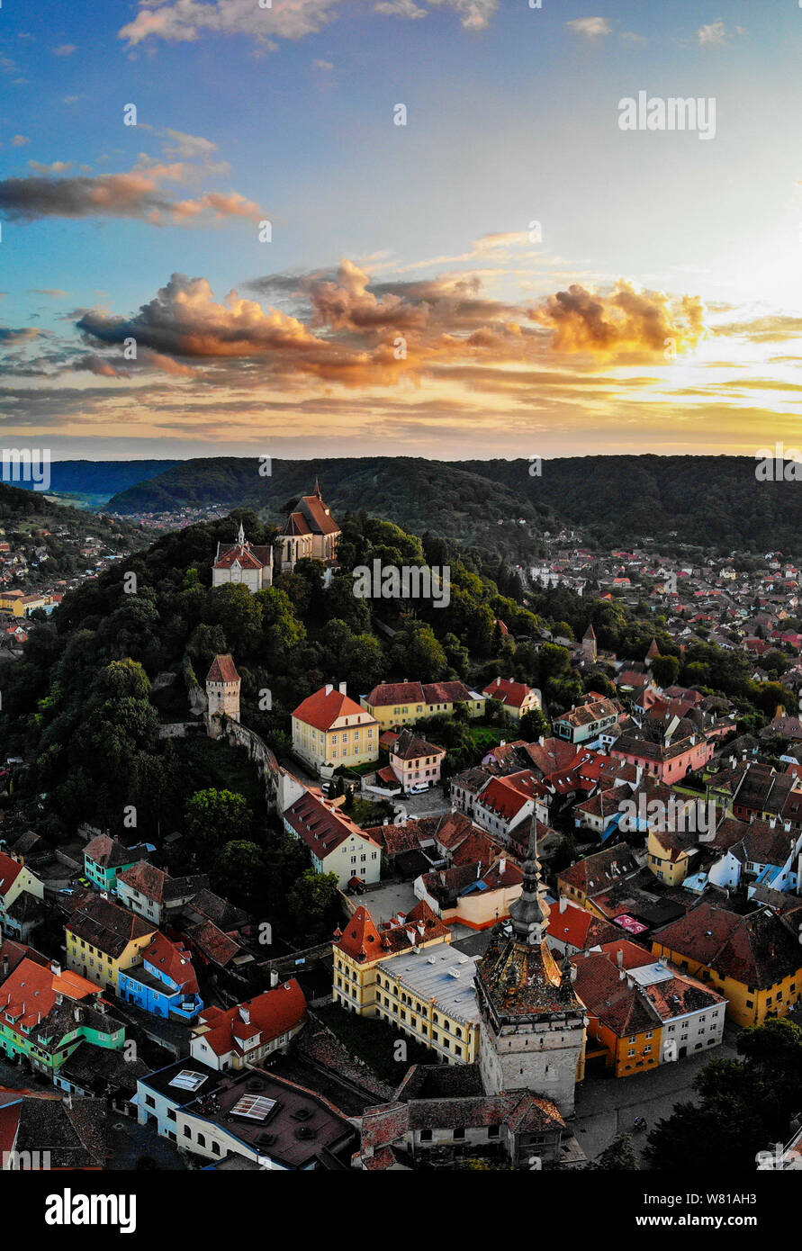 Drone view sighisoara hi-res stock photography and images - Alamy