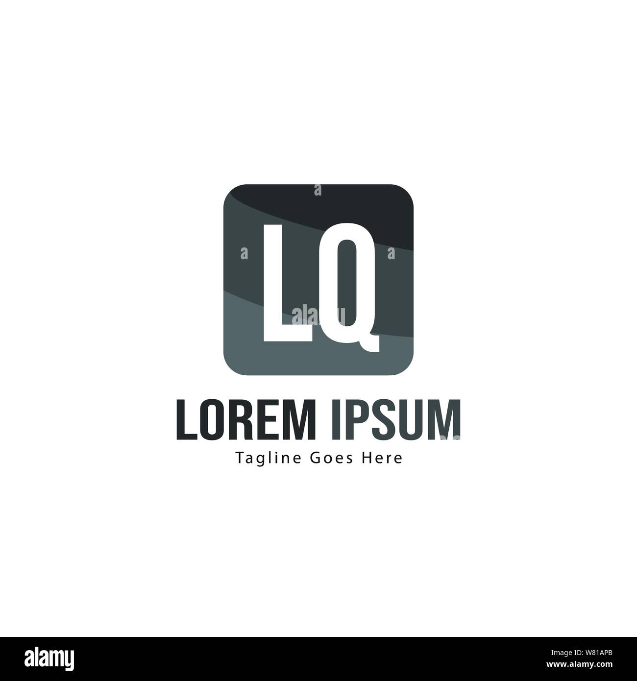 Initial LQ logo template with modern frame. Minimalist LQ letter logo ...