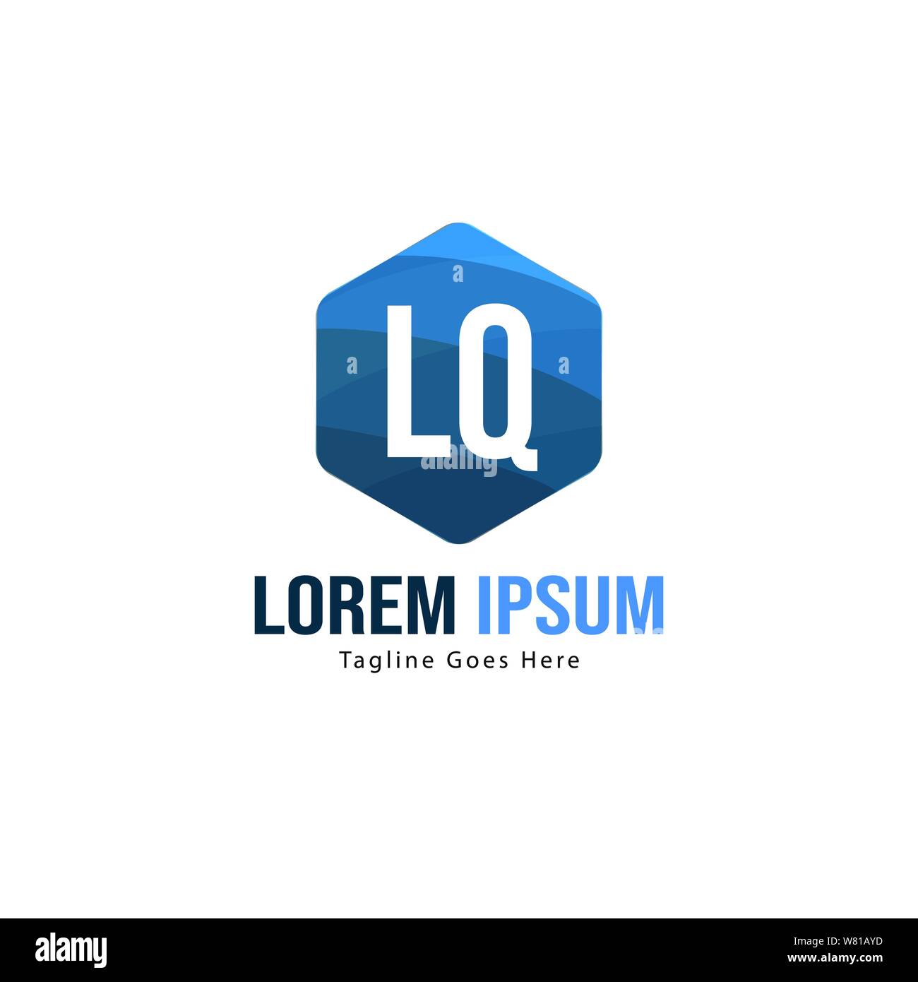 Initial LQ logo template with modern frame. Minimalist LQ letter logo vector illustration design ...