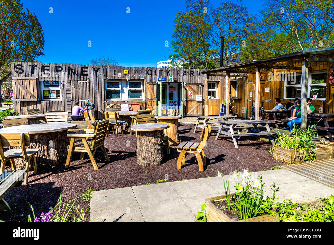 Cafe at Stepney City Farm, London, UK Stock Photo - Alamy