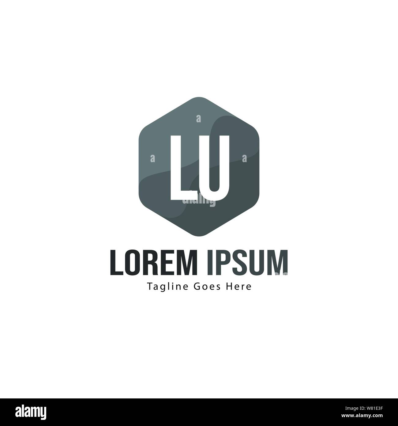 Initial LU logo template with modern frame. Minimalist LU letter logo ...